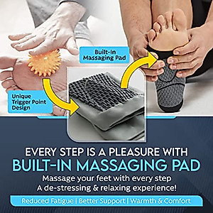 Ankle Brace Compression Sleeve Plantar Fasciitis Socks with Foot Arch Support Relieves Achilles Tendonitis, Joint Pain & Heel Pain Relief 1143 Black L