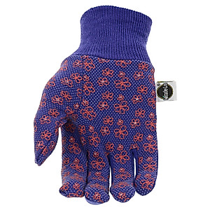 Miracle-Gro MG656755 Gardening Comfort Gloves – Medium/Large, Printed Jersey Gloves with Dotted Palm, Lead and Phthalate Free