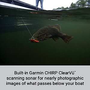 Garmin 010-01872-00 STRIKER 5CV with Transducer, 5" GPS Fishfinder, CHIRP Traditional And ClearVu Scanning Sonar Transducer, Built In Quickdraw Contours Mapping Software