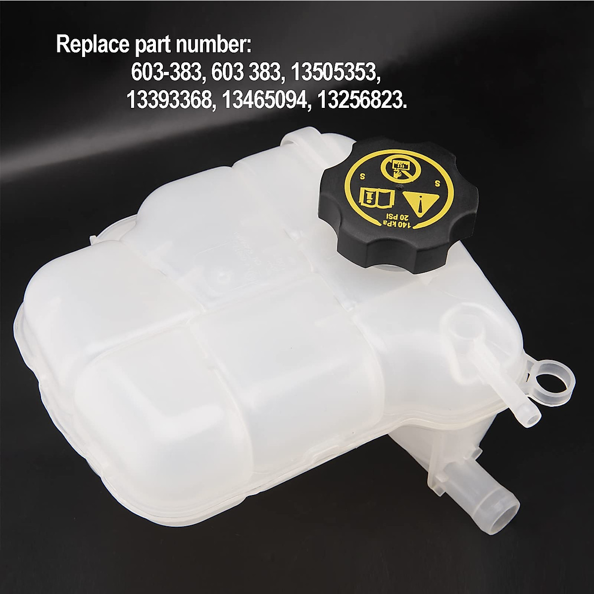 Coolant Reservoir Expansion Recovery Tank with Cap Compatible with Chevrolet Cruze 2011-2016 Orlando 2012-2014 Buick Verano 2012-2017 Cascada, Replace 603-383 Coolant Overflow Recovery Reservoir Tank