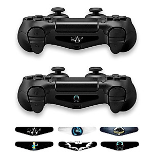 PS4 Slim Skins - Decals for PS4 Controller Playstation 4 Slim - Stickers Cover for PS4 Slim Controller Sony Playstation Four Slim Accessories with Dualshock 4 Two Controllers Skin - Ironman