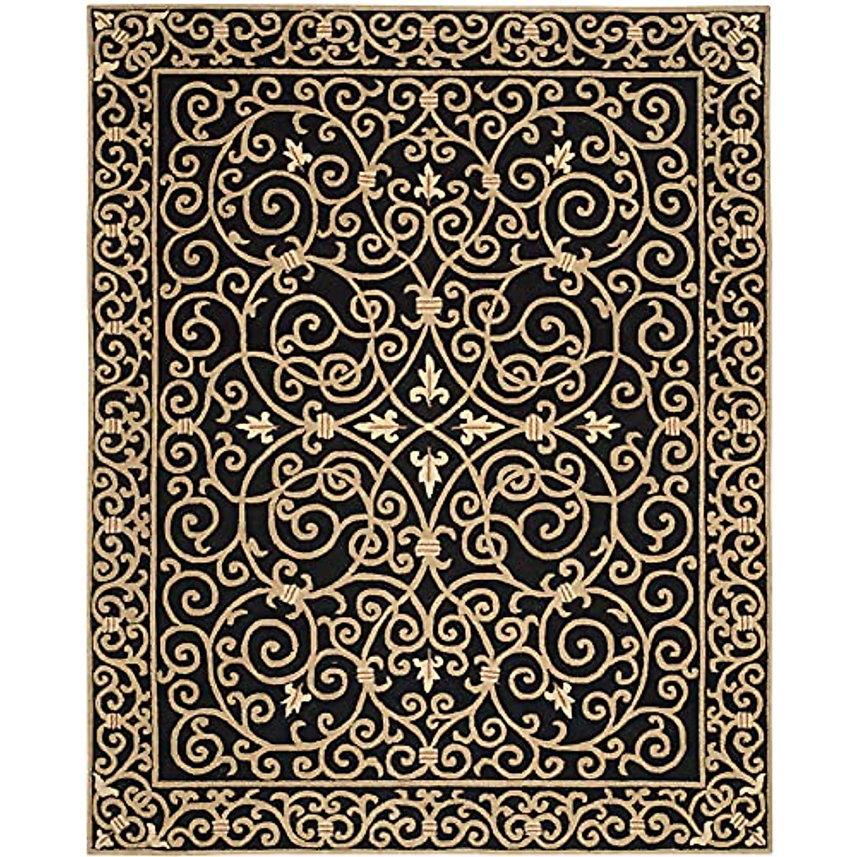 SAFAVIEH Chelsea Collection 7'9" x 9'9" Ivory HK141A Hand-Hooked French Country Wool Area Rug