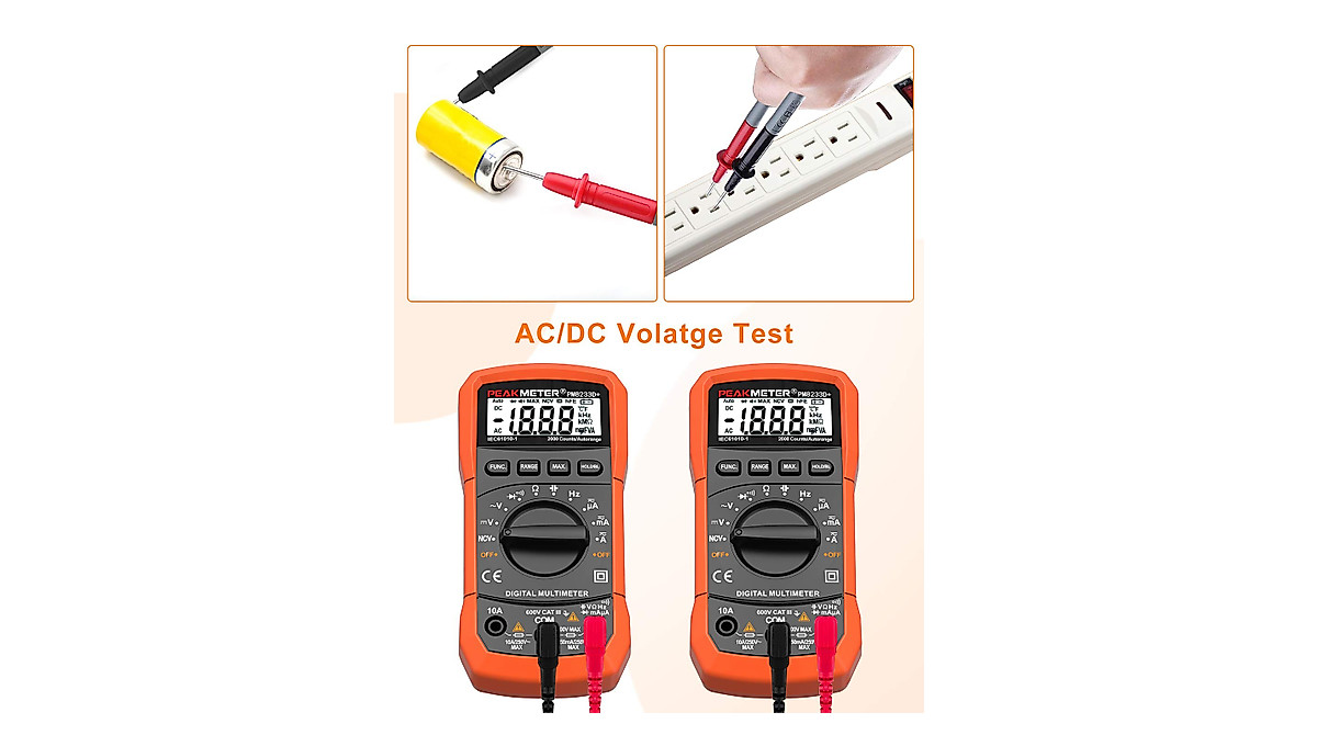 Auto-Ranging Digital Multimeter with NCV and Backlit Display