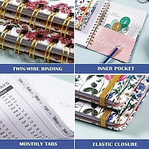 2024-2027 Monthly Planner - 3 Year Monthly Planner/Calendar 2024-2027, Jul. 2024 - Jun. 2027, 2024-2027 Monthly Planner, 6.3" x 8.4", 36 Monthly Calendar with Tabs + Back Pocket - Flowers