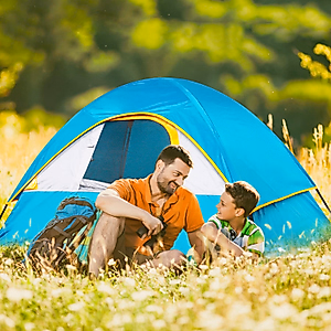 Camping Tent 2 Person, Waterproof Windproof Tent with Rainfly Easy Set up-Portable Dome Tents for Camping