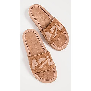 APL: Athletic Propulsion Labs Women's TechLoom Velvet Slides, Caramel, Tan, 7 Medium US