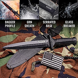 TRS Titan Fixed Blade Knife with Hard-Shell Sheath