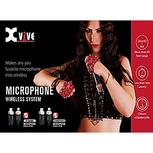 Xvive U3C Microphone Wireless Microphone XLR Transmitter and Receiver System, Audio Mixer, PA System, Microphone System for a Wide Range of Applications Bundled with HogoR Guitar Picks