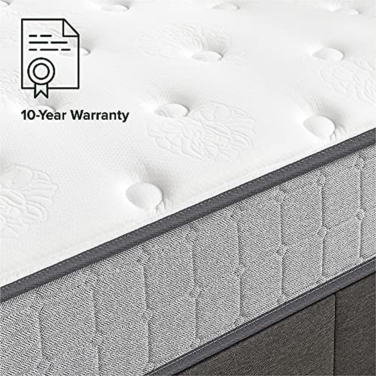 ZINUS 10 Inch Comfort Support Cooling Gel Hybrid Mattress / Tight Top Innerspring Mattress / Motion Isolating Pocket Springs / Mattress-in-a-Box, Full