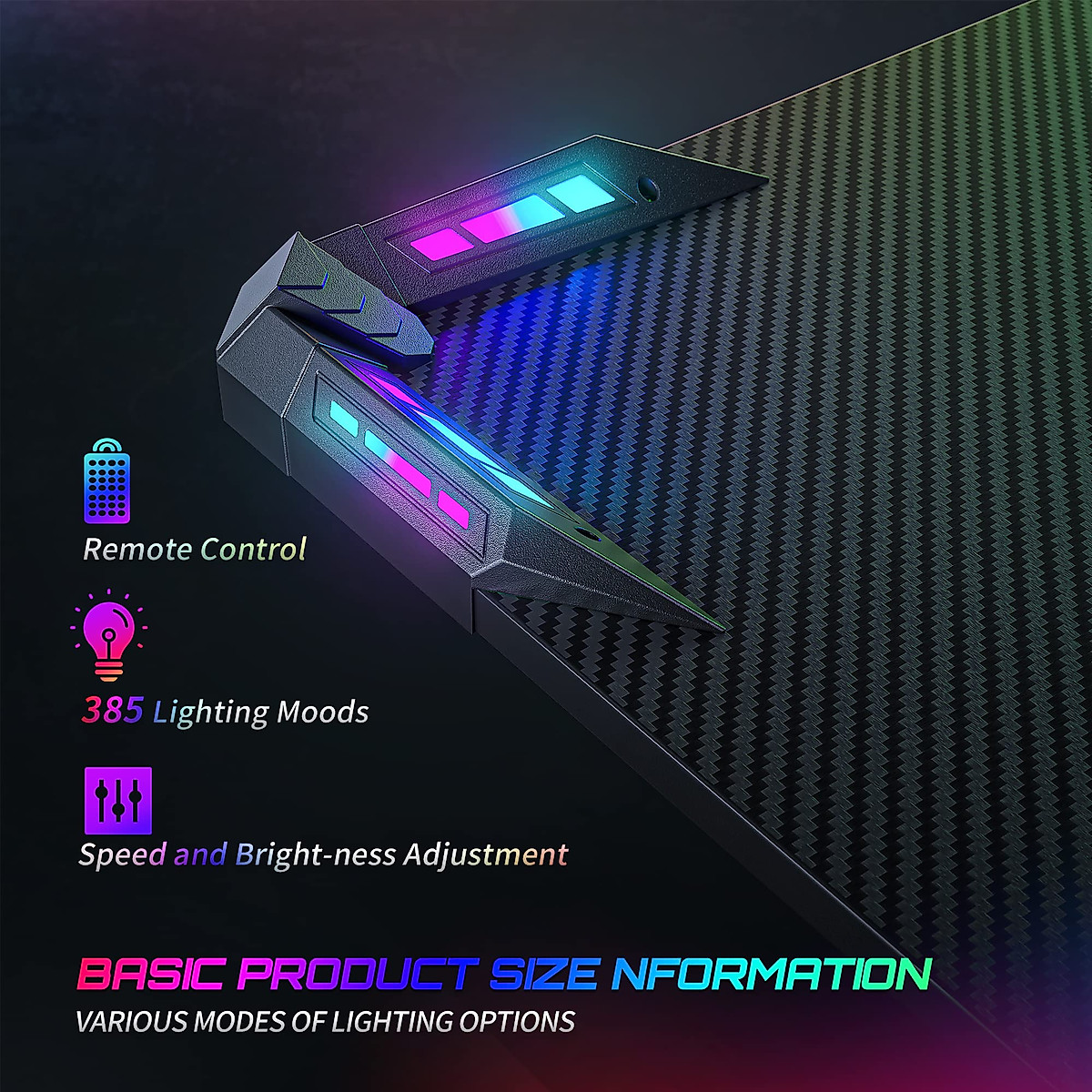 FEZIBO 63 Inch L Shaped Gaming Standing Desk, Electric Height Adjustable Gaming Desk with Triple Motors, Corner Stand up Desk with Cup Holder, Black Frame/Carbon Fiber Top