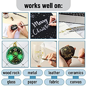 Mr. Pen- Metallic Paint Markers, 6 Pack, Silver and Gold, Silver Paint Marker, Gold Ink Pen, Silver Pen, Silver Markers Permanent Metallic, Silver Ink Pen, Gold Metallic Marker, Gold Marker, Gold Pen