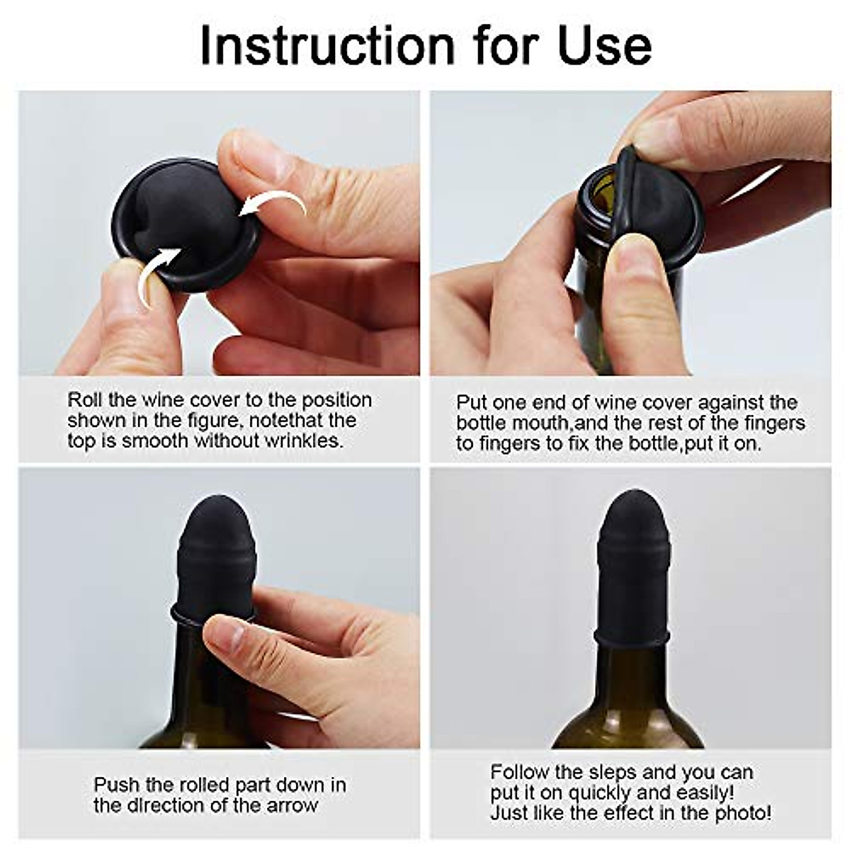 Wine and Beverage Bottle Stoppers, Fun Novelty Gag ideas for Adult Men and Women to the White Elephant Exchange (6 Pack)