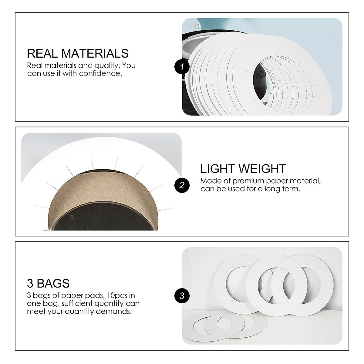 Healifty 3 Bags 30pcs Wax Warmer Collars Waxing Protection Collars Universal Collars Ring Wax Warmer Hair Removal Waxing Kit