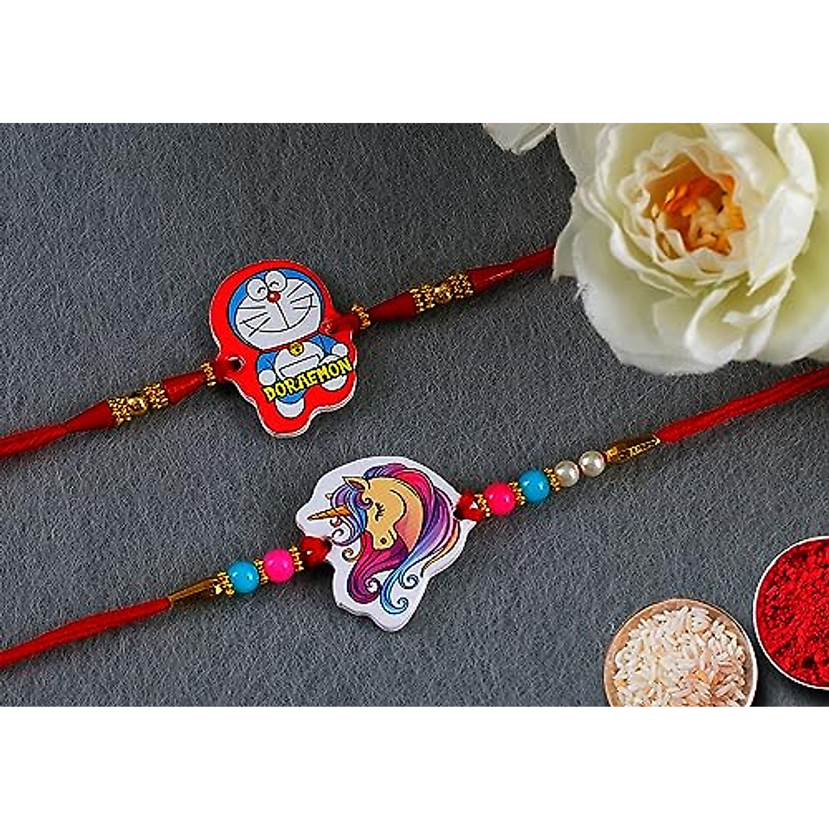 Siddhatva Set of 2 Combo Rakhi for Brother Traditional Fancy Cartoon Rakhi for Small Brother Thread Band for Bhaiya Fancy Rakhee Rakhshabandhan