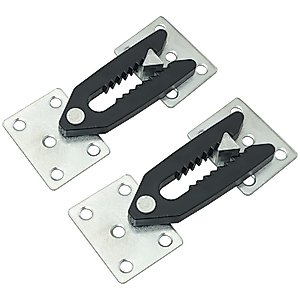 FMHXG 2PCS Plastic Crocodile Buckle Screw Clip Furniture Hinge Double Ear Headrest Hinge Sofa Connector Sofa Combination Fixing Piece Black