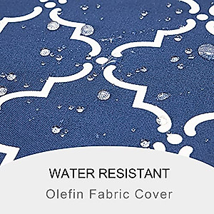 ANONER Loveseat Cushions Set 24x48 Indoor Outdoor All-Weather Replacement Bench Chair Cushions for Patio Deep Seating Glider Furniture, Navy Blue