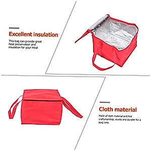 ULTECHNOVO Insulated Picnic Bag Bottle Warmer Portable Tote Lunch Bag Tote Picnic Lunch Bag Thermal Lunch Bag Insulated Bag Take-out Food Delivery Bag Pizza Insulation Bag Outdoor