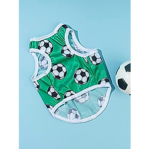 QWINEE World Cup Football Jersey Pet Tank Flag Uniforms Dog Vest Breathable Cat Tee Shirt for Small Medium Large Dog Puppy Kitten Green XS