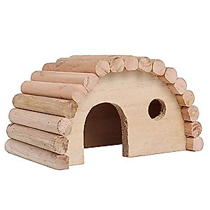 ViaGasaFamido Hamster Wooden House, Small Animal Hideout Hut Chew Cage Toy for Dwarf Hamster Rat Mouse Gerbil Hedgehog