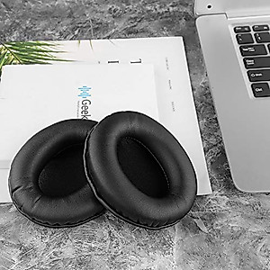 Geekria QuickFit Replacement Ear Pads for Sennheiser HD465, HD485 Headphones Ear Cushions, Headset Earpads, Ear Cups Cover Repair Part (Black)