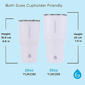 GROSCHE Yukon 30 oz Insulated Coffee Mug with Lid - Durable Travel Mug, Stainless Steel Tumblers, Vacuum Insulated Coffee Tumbler for Hot or Cold Beverages - LAVENDER