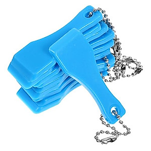 LALAFINA 10pcs Scratch-Offs Film Scraper Tool Thumb Keyring Scratcher Scraper for Label Plastic Scratch Off Tool Keychain Scratcher Keyring Scraper Tool Card Scraper Tool Abs Blue