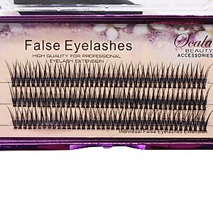 Bodermincer 120pcs 8mm/10mm/12mm/14mm/16mm to Choose Fish Tail Design 0.1 C Curl 3D Individual Mink False Eyelashes Extension Soft Black Fake False Eye Lashes （16mm）