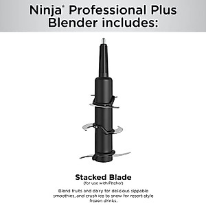 Ninja BN701 Professional Plus Bender, 1400 Peak Watts, 3 Functions for Smoothies, Frozen Drinks & Ice Cream with Auto IQ, 72-oz.* Total Crushing Pitcher & Lid, Dark Grey