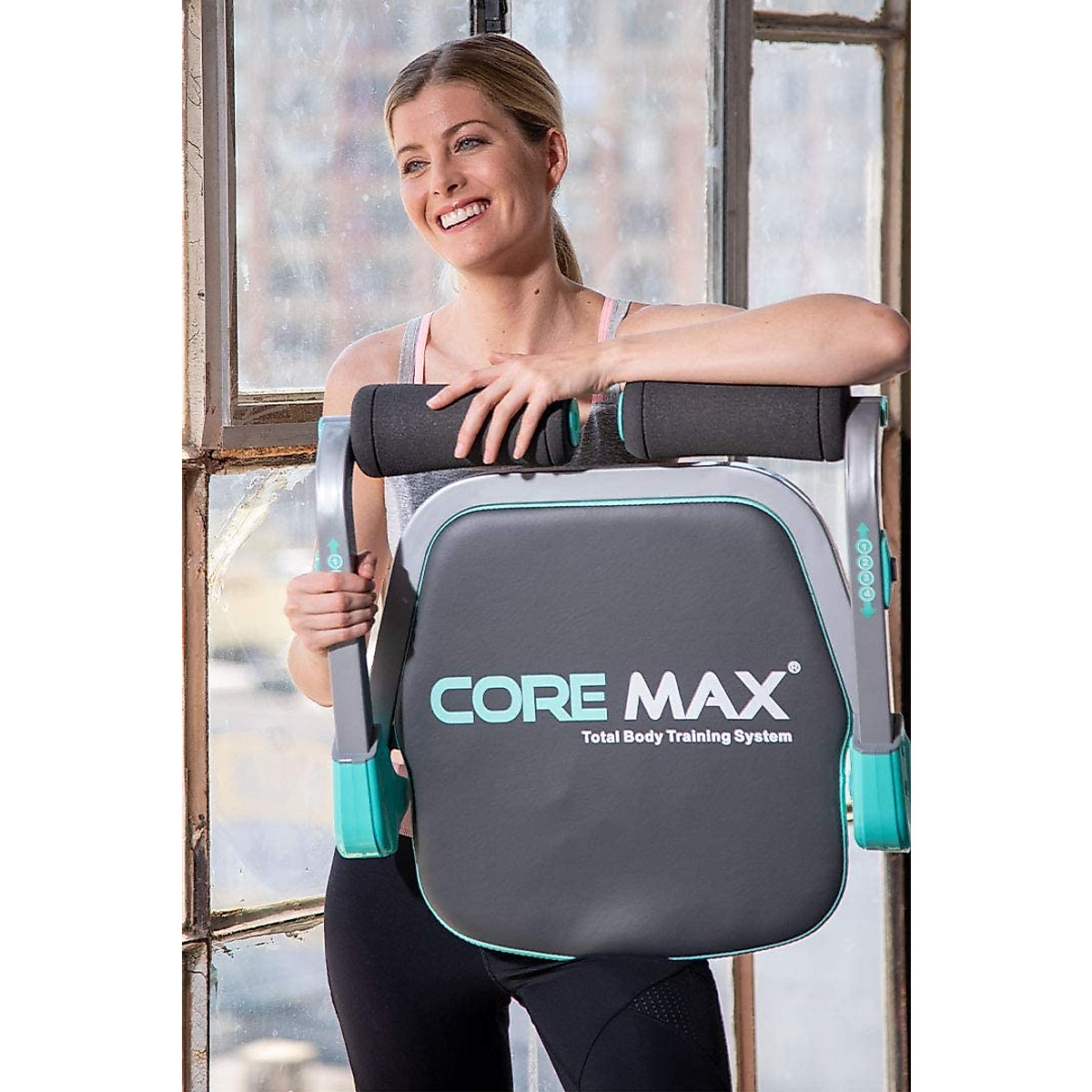 Core Max 2.0 Smart Abs and Total Body Workout Cardio Home Gym , Teal/Grey