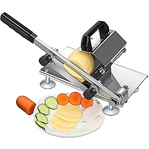 VETAKING Manual Frozen Meat Slicer Food Slicer Kitchen Meat Slicer Bread Cheese Fruit & Vegetable Stainless Beef Cutter Cutter Machine for Home Cooking of Hot Pot Shabu Shabu Korean BBQ