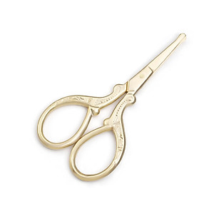 Highsoner Wave 3.6 Inch Mini Safety Scissors Embroidery Scissors Sewing Crafting Scissors Stainless Steel Sharp Tip Scissors Shears for Needlework Threading Craft Art Work DIY (Gold)