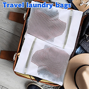 Oruola 4pcs Laundry Bag for Washing Machine,Mesh Bags with Zipper,9.8 X 11.8 In & 11.8 X 15.7 In Garment Washing Bag for Delicates,Sock Bag for Washing Machine,Laundry Washing Bag for Bed Sheet Bra