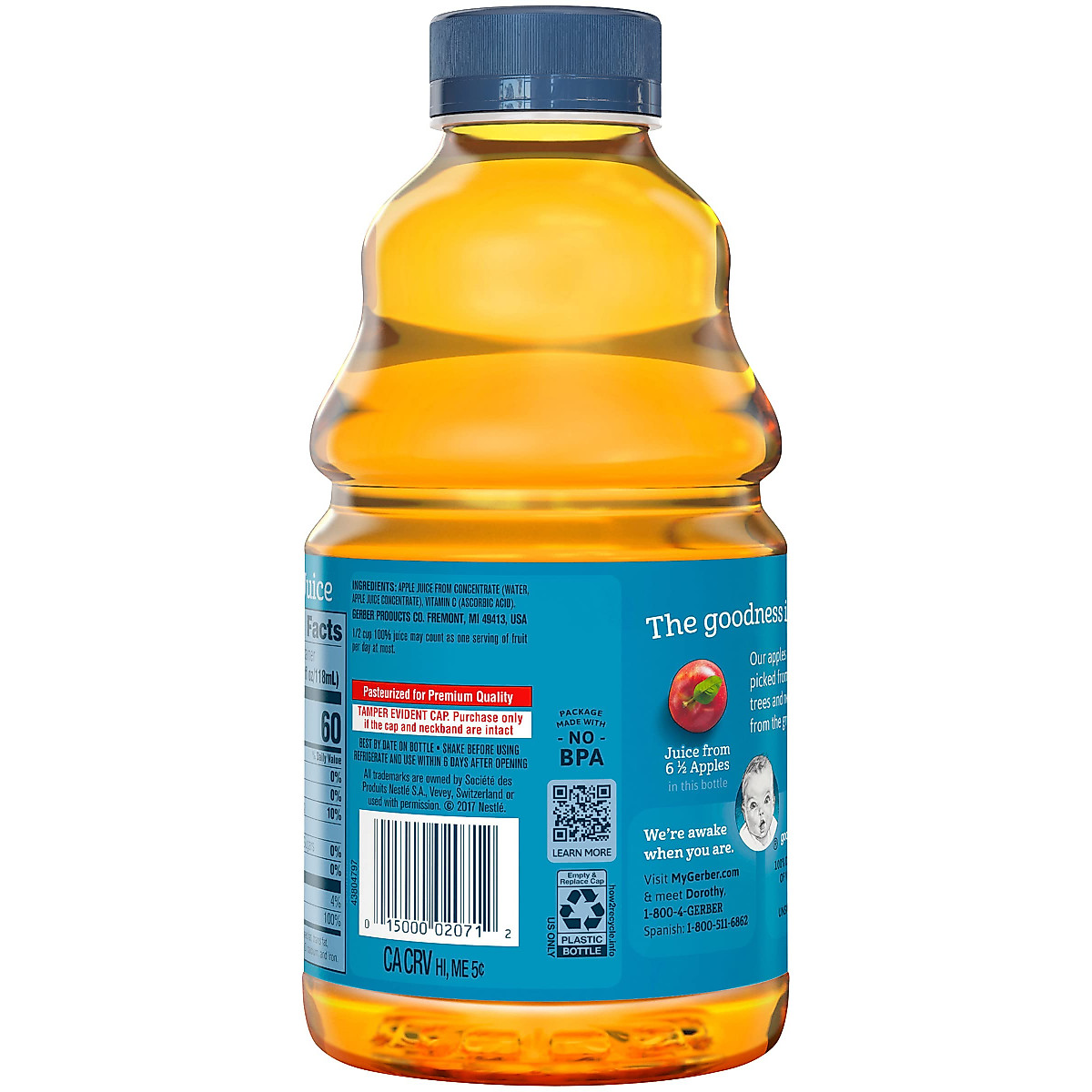 Gerber Juices 100% Juice Apple with Added Vitamin C (Pack of 6)