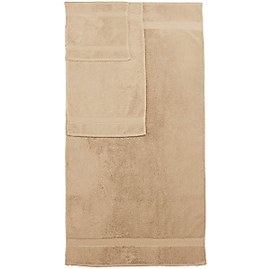 Amazon Brand – Pinzon 6 Piece Blended Egyptian Cotton Bath Towel Set - Driftwood