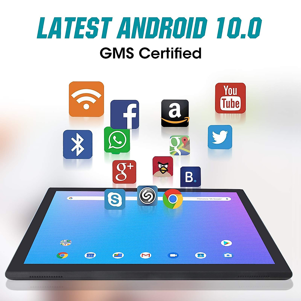 CWOWDEFU 10 Inch Tablet with Case Included, Android Tablet 3GB RAM 32GB Touchscreen Tablette Computer WiFi Tabletas 10.1 inch Tablet Kids (Black)