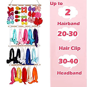 Hipcheer Headband and Hair Bows Holder for Baby Girl,Hanging Newborn Headbands Storage Organizer