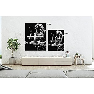 SpiritualHands Kurt Cobain Canvas Wall Art - Posters, Prints, and Decorations for Nirvana Fans - Unique Memorabilia and Gifts (09 KURT COBAIN PARANOID, 8" x 12" - Ready to Hang)