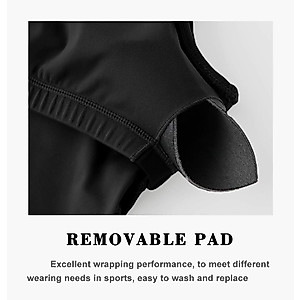 Dragon Fit Women’s Longline Sports Bra Wirefree Padded Medium Support Yoga Bras Gym Running Workout Tank Tops Black