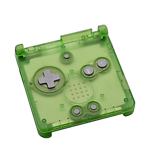 Meijunter Replacement Transparent Clear Full Housing Shell Case Repair Parts Kit w/Lens&Screwdriver for Nintendo Gameboy Advance SP GBA SP Console