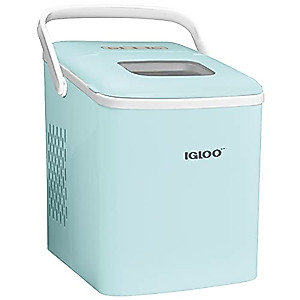 Igloo Automatic Self-Cleaning Portable Electric Countertop Ice Maker Machine With Handle, 26 Pounds in 24 Hours, 9 Ice Cubes Ready in 7 minutes, With Ice Scoop and Basket