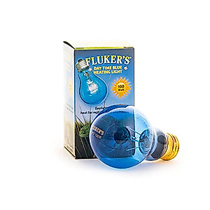 Fluker's Reptile Incandescent Blue Daylight Bulb for Reptiles and Amphibians, 100 Watt