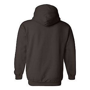Gildan Men's Pouch Pocket Hooded Sweatshirt, Dark Chocolate, L