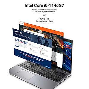Dell 2023 Newest Latitude 5520 Laptop, 11th Gen Intel Core i5-1145G7, 32 GB RAM, 1 TB NVMe SSD, Wi-Fi & Bluetooth, HDMI, Windows 10 pro