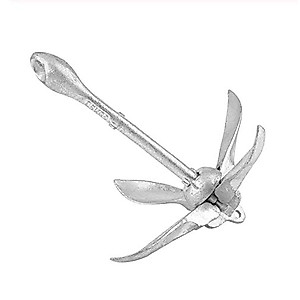 ISURE MARINE Galvanized Folding Kayak Anchor Grapnel 0.7KG/1.5lbs- Boating Accessories for Kayaks, Canoes, Paddle Boards, & Small Watercrafts
