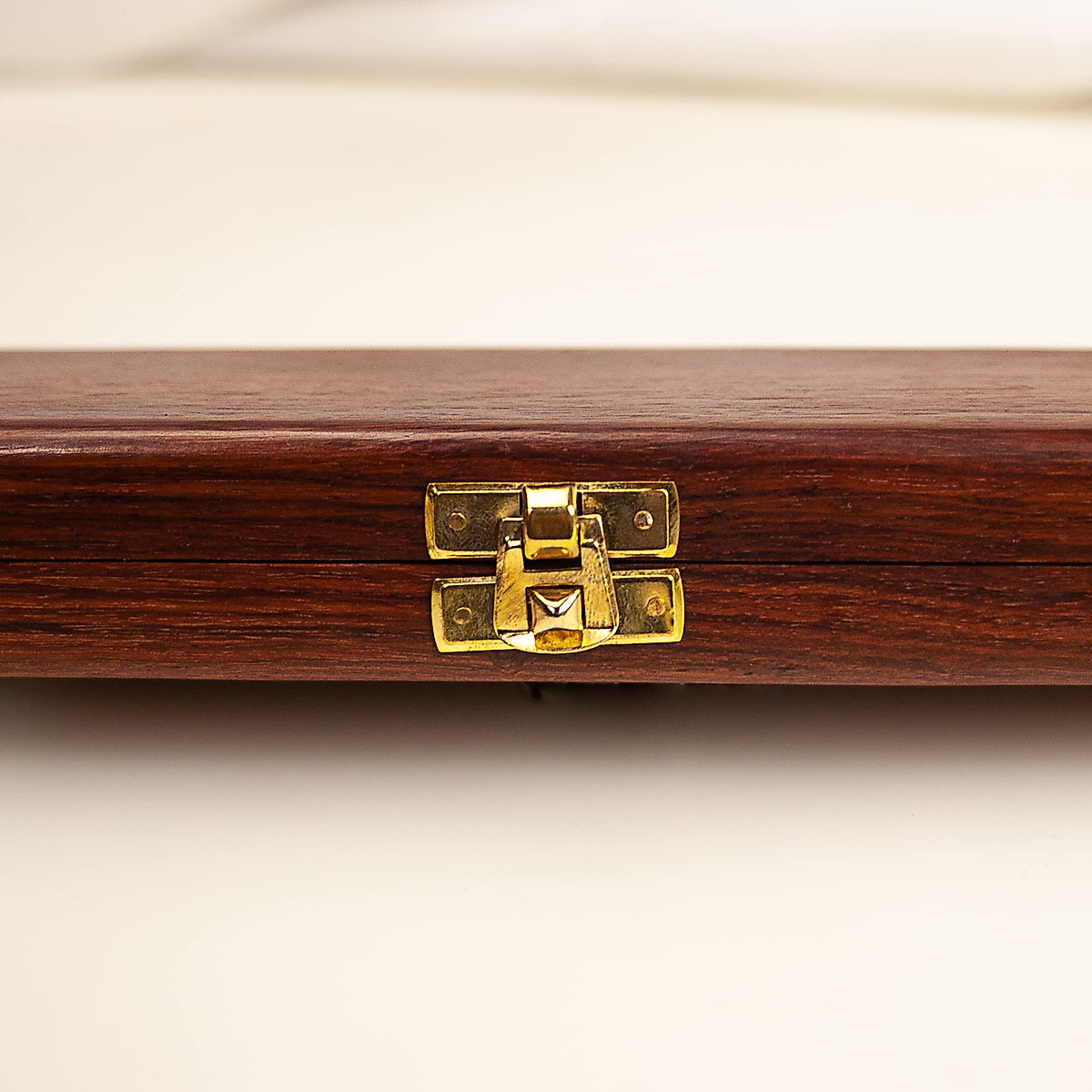 Sterling Games Wooden Mancala Board Game Cherry Finish with Real Stones 13” Wood Game Board