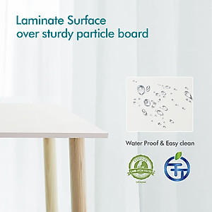 Kaboon 48x26 inches Tabletop, Solid One-Piece Desktop for Sit Stand Desk, Double Desks, L Desk DIY,Wood Countertop Home or Commercial Use,1 inch Thick,White, 26" D x 48" W