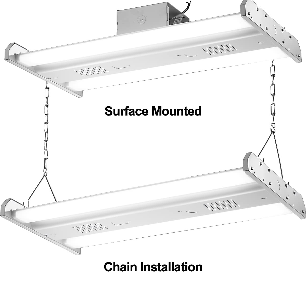 ELECALL LED High Bay Light Custom Pendant Mounting Fixture Surface Mounted for Warehouse Workshops,Garages,Shop,