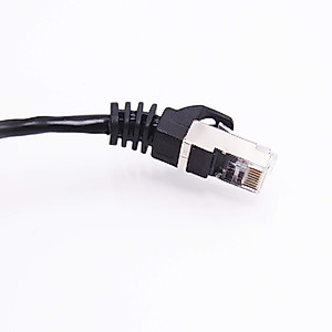 hosecurity Black 60ft Cat5e RJ45 Cat5 Ethernet Network Cable for Routers, Computers,DVR