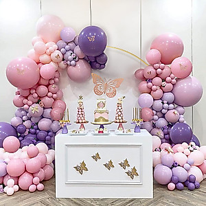 6.6FT Round Backdrop Stand Golden Circle Balloon Arch Kit, Metal Ring Arch Stand for Party Backdrop Decoration, Baby Shower, Birthday Anniversary Bridal Decoration, Gold