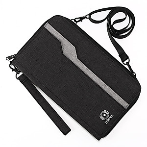 ZOPPEN Passport Holder Family Travel Wallet Passport Holder Women/Men, Rfid Passport Wallet Travel Document Organizer, Passport and doument Holder for Travel, Black